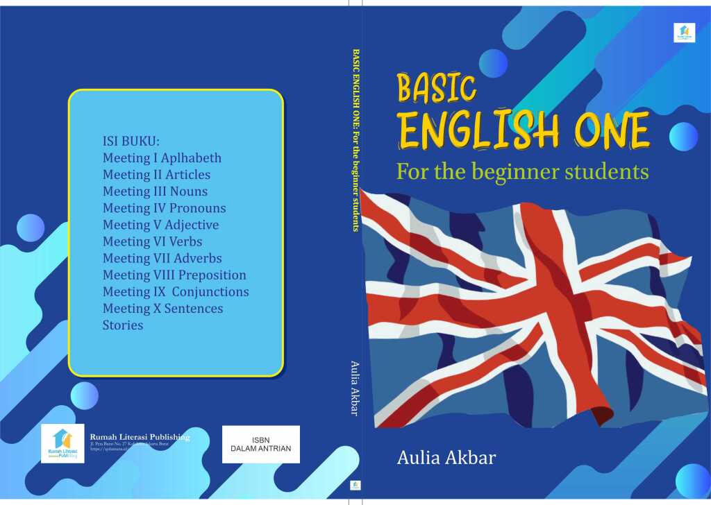 Basic English One : For The Beginner Students – Literasi untuk Bertumbuh